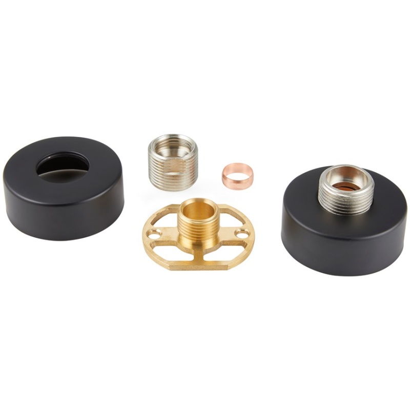 Exposed Black Mixer Shower Fixing Brackets | Custom Bathrooms Glasgow