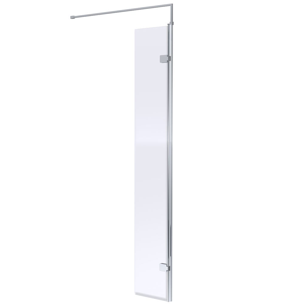 Shower Glass Hinged Panel Brushed Brass Profile | Custom Bathrooms Glasgow