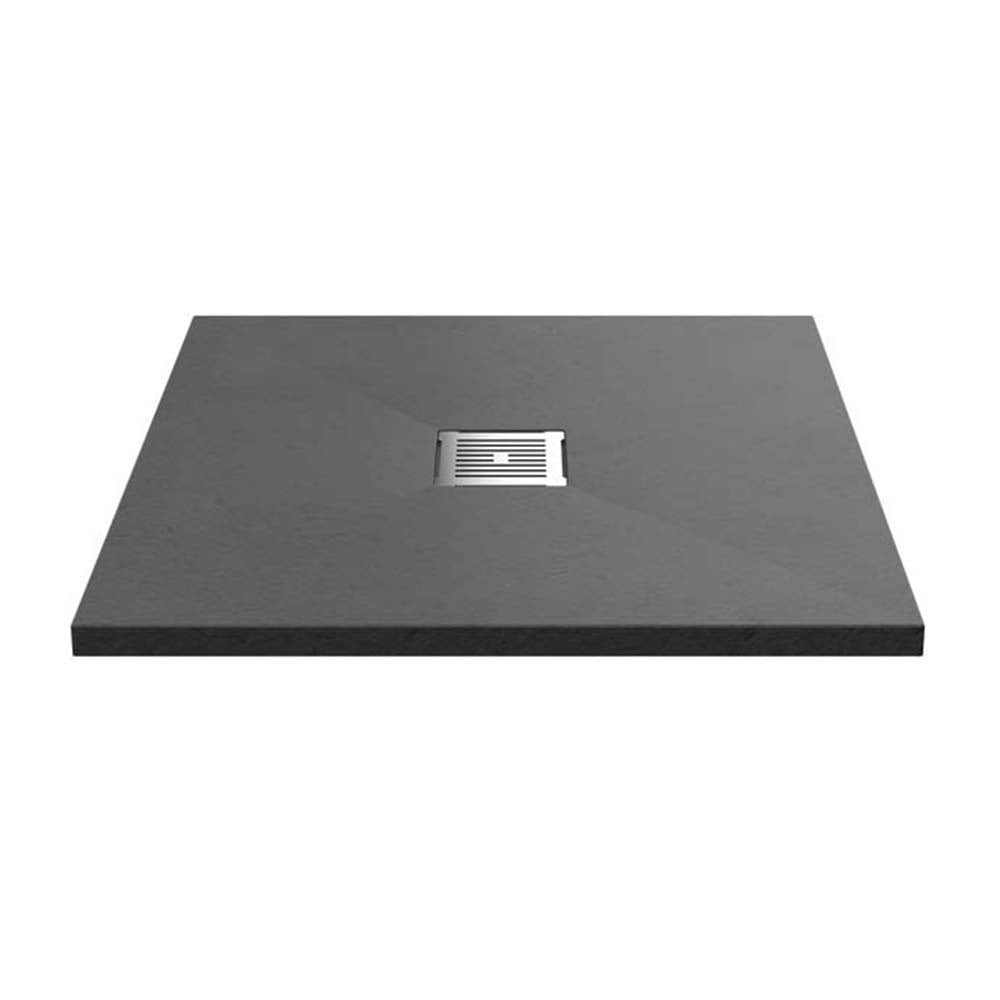 Grey Slate Effect Shower Tray 800x800 | Custom Bathrooms Glasgow
