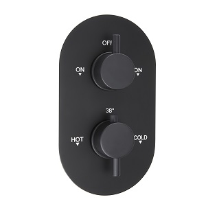 Black round Dual Flow Shower Valve | Custom Bathrooms Glasgow